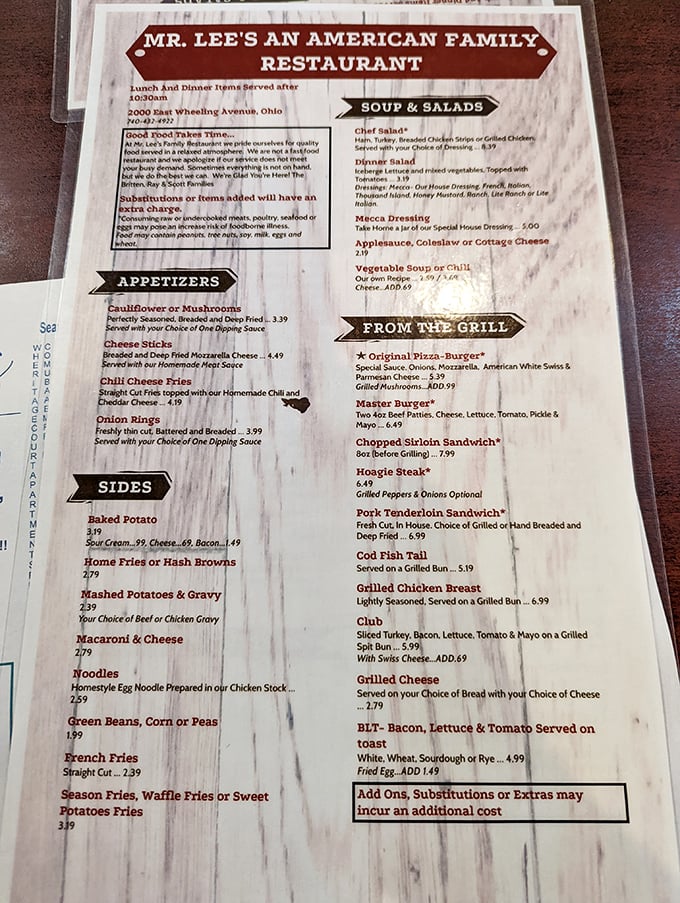 This menu isn't just a list of food&mdash;it's a roadmap to happiness. The starred pork tenderloin sandwich isn't just recommended, it's practically mandatory.