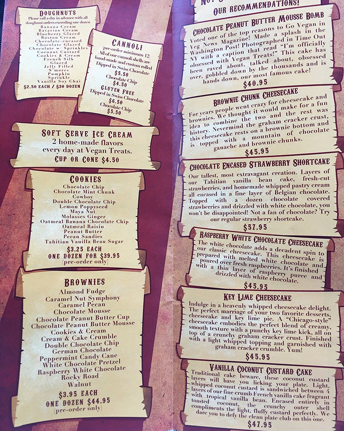 The menu reads like a fantasy novel where every character is delicious. That Peanut Butter Bomb has celebrity fans for good reason.