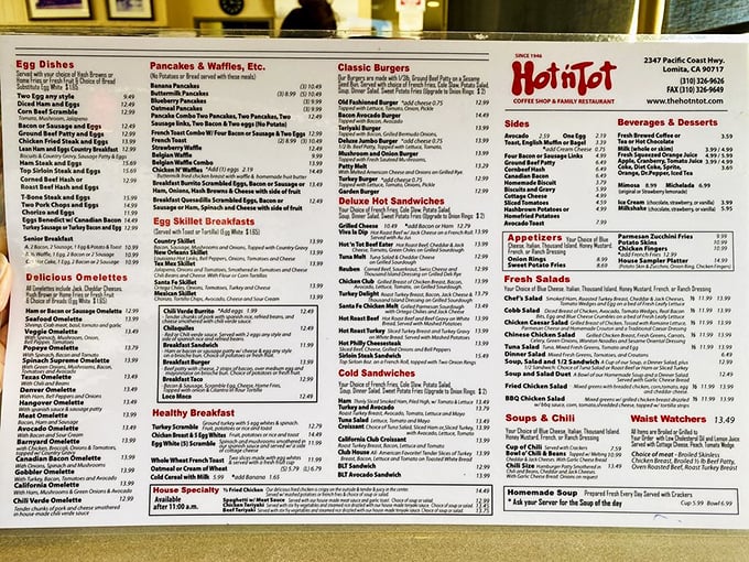 The menu reads like a love letter to the Chesapeake Bay, with "Blue Ridge Favorites" starring in the seafood romance.