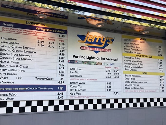 This menu reads like America's greatest hits album, featuring all the classics that never go out of style.