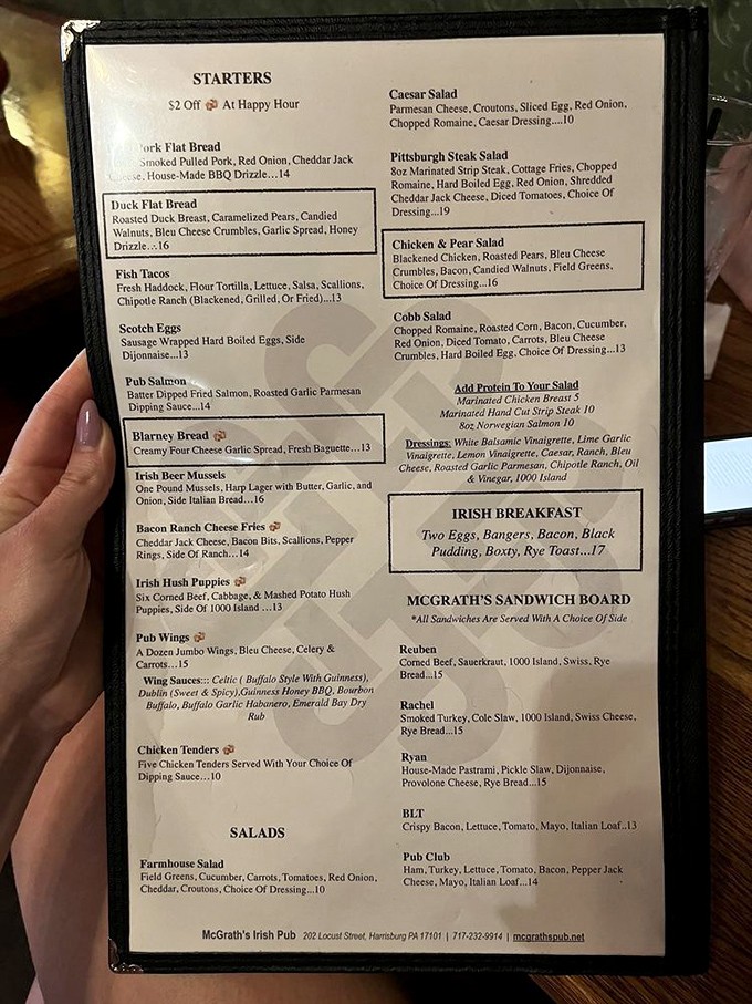 The menu reads like a love letter to Irish cuisine with enough creative twists to keep your taste buds guessing. Decision paralysis has never been so delicious.