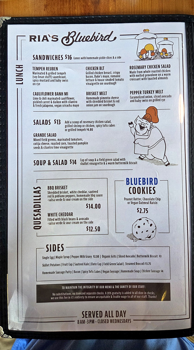 This menu reads like a love letter to comfort food &ndash; each description a tantalizing preview of the culinary journey ahead.