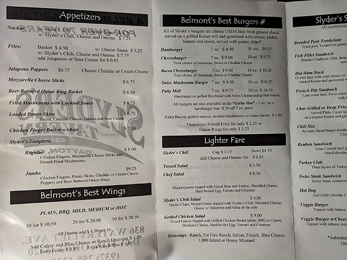 This menu isn't trying to impress food critics&mdash;it's aiming straight for your heart. Belmont's Best Burgers aren't just a name, they're a promise.