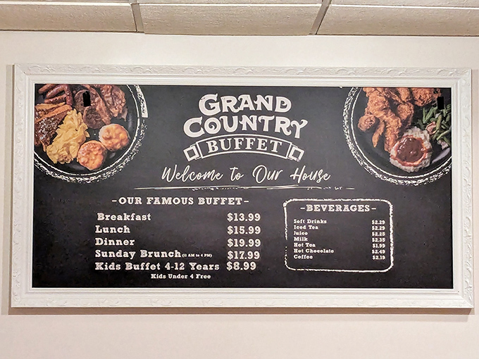 The menu board tells the whole delicious story&mdash;breakfast, lunch, dinner, and Sunday brunch. Your diet plan just called and said "take the day off."