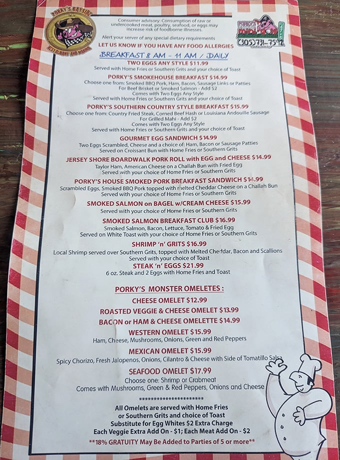 A menu that reads like a love letter to comfort food. The Jersey Shore Boardwalk Pork Roll might be the most delicious cultural exchange program ever created.