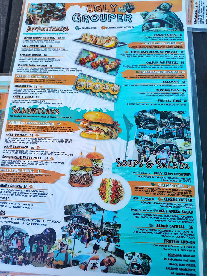 First glance at Ugly Grouper&rsquo;s menu and you can practically hear Jimmy Buffett&mdash;sea breezes, bright plates, and big smiles.
