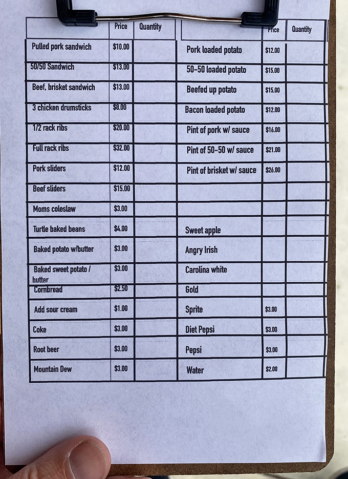 No frills, no fuss, just a straightforward menu that tells you everything you need to know: these folks are serious about their meat.