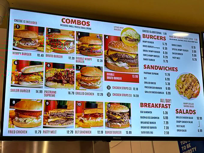 This menu board isn't just a list &ndash; it's a roadmap to happiness with pictures that make decision-making both easier and harder.