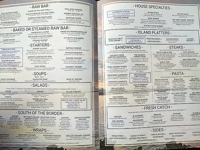 A menu that reads like a love letter to the sea. Decision paralysis has never been so delicious. 