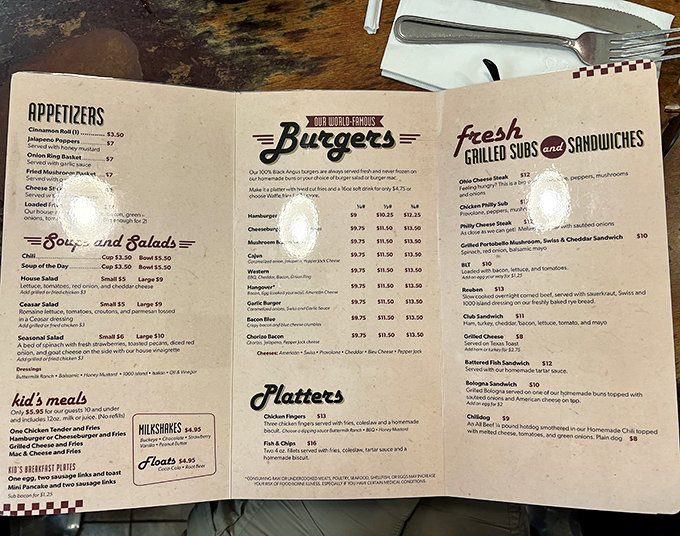 The menu reads like a love letter to American comfort food classics &ndash; burgers, sandwiches, and breakfast all day!