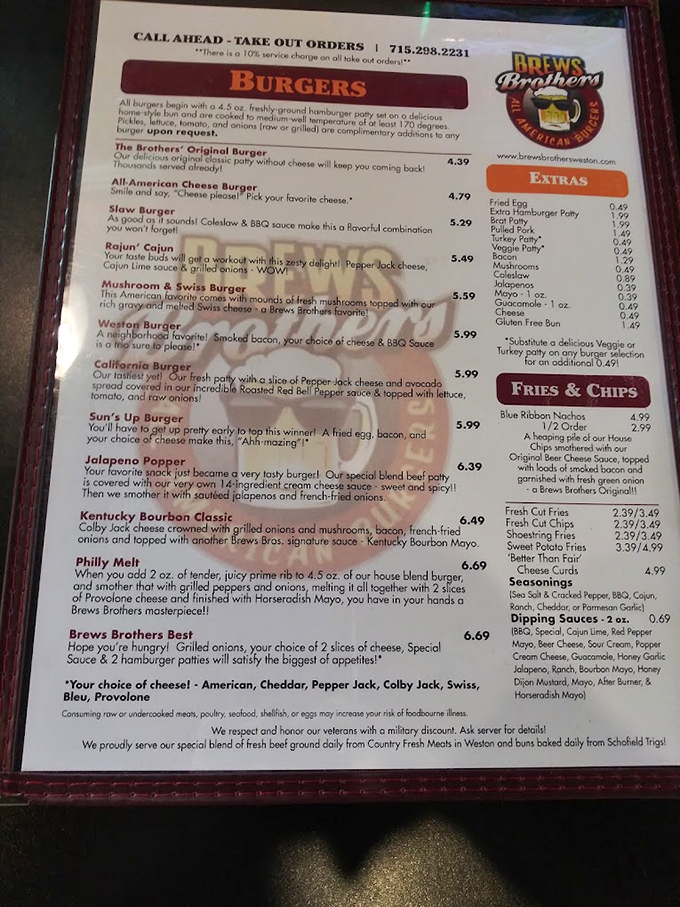 The menu of possibilities &ndash; where burger dreams are born and diet plans go to die, all for the worthy cause of culinary bliss.