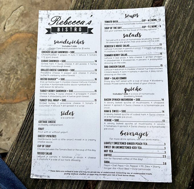 The menu reads like a love letter to comfort food, each item promising the kind of satisfaction that makes you plan your next visit.