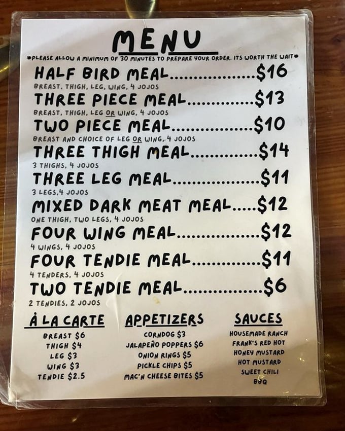 The menu is refreshingly straightforward&mdash;like a love letter to simplicity in an age of QR codes and daily specials.