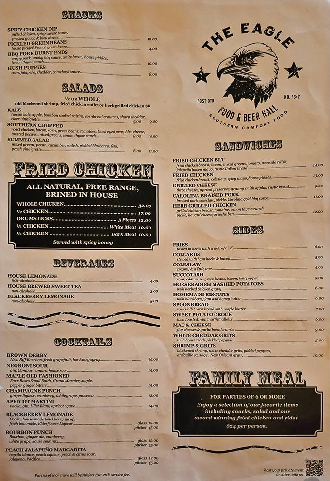 This menu isn't just a list of dishes&mdash;it's a roadmap to Southern comfort that makes decision-making deliciously difficult.