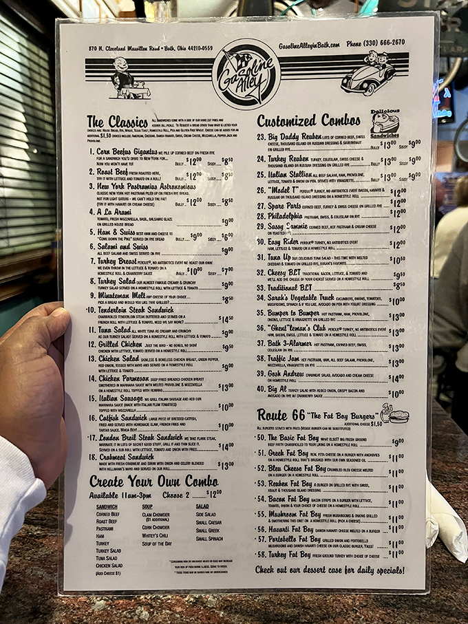 This isn't just a menu &ndash; it's a roadmap to sandwich paradise with prices that won't break the bank.