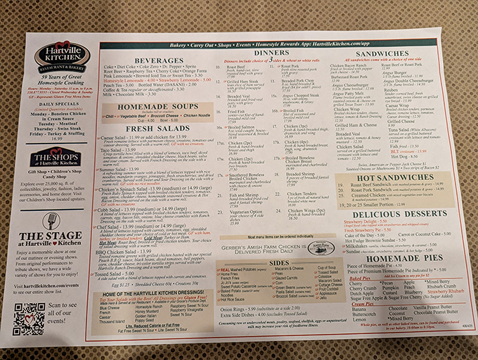 This menu reads like a love letter to American comfort food, with options for every craving imaginable.