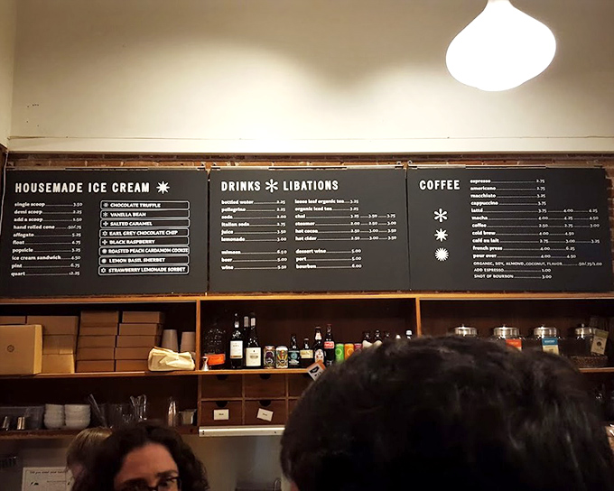The menu board at Mix reads like a love letter to your sweet tooth, with housemade ice cream and coffee offerings that'll make you want to order one of everything.