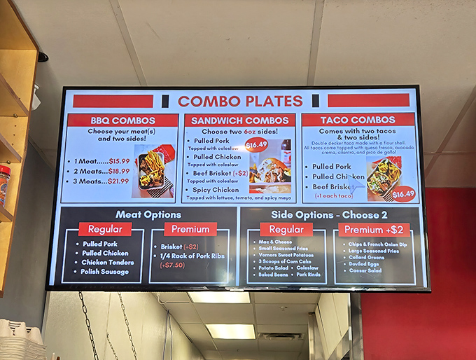 The menu board &ndash; a roadmap to happiness where every path leads to something worth unbuttoning your pants for later.