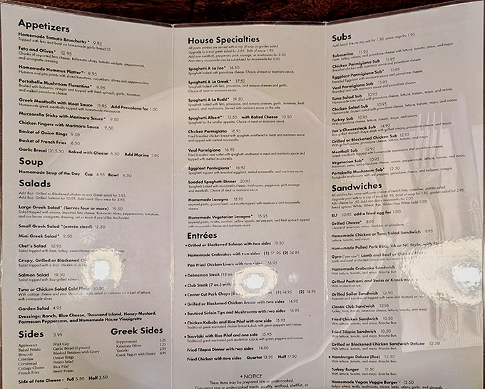 A menu that reads like a love letter to carbs, cheese, and everything your doctor warned you about.
