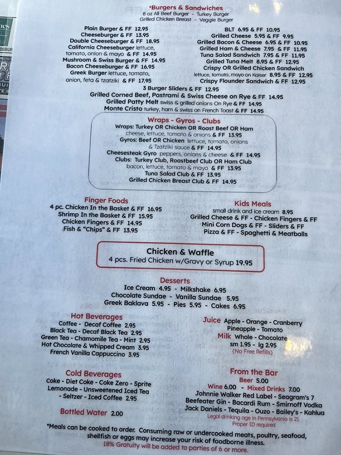 A menu that doesn't need fancy fonts or pretentious descriptions&mdash;just honest food that's stood the test of time.