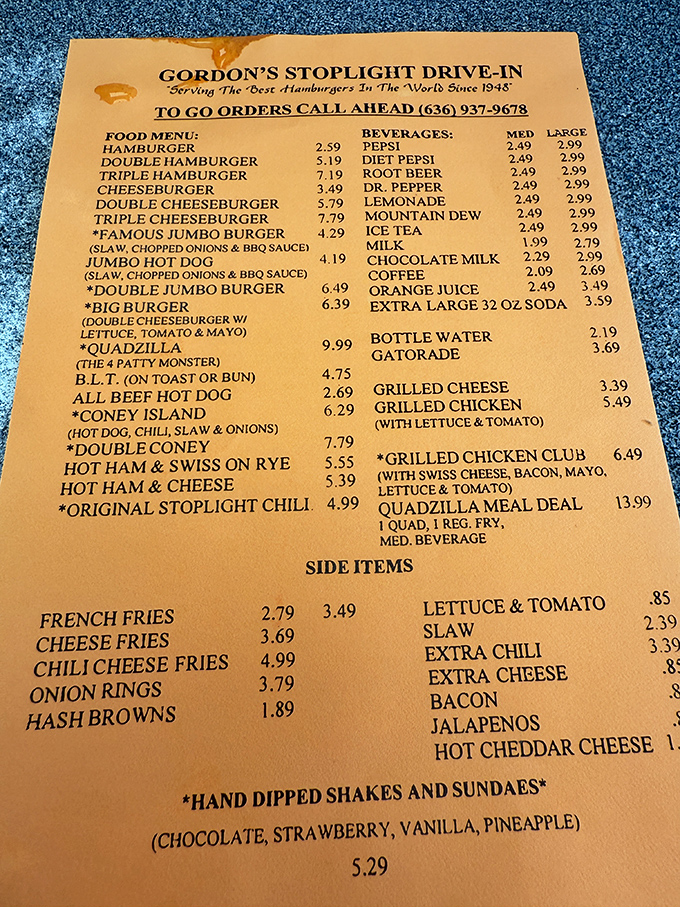 This isn't just a menu—it's a roadmap to happiness. The chili section deserves its own zip code.