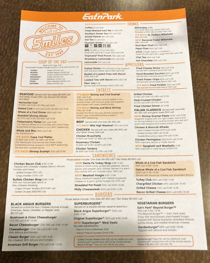 The menu reads like a love letter to American comfort food classics, with the Turkey Club standing proudly among its sandwich brethren.