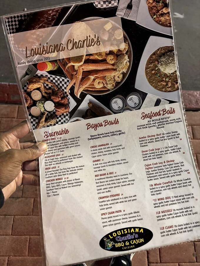 The menu reads like a love letter to Louisiana cuisine&mdash;seafood boils, gumbo, jambalaya, and po' boys that'll have you speaking with a Southern drawl by dessert.