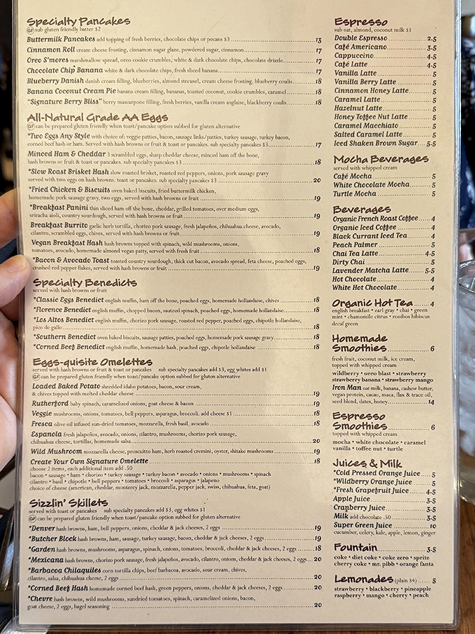 This menu isn't just extensive &ndash; it's a novel with chapters dedicated to every breakfast dream you've ever had. Decision paralysis has never been so delicious. 