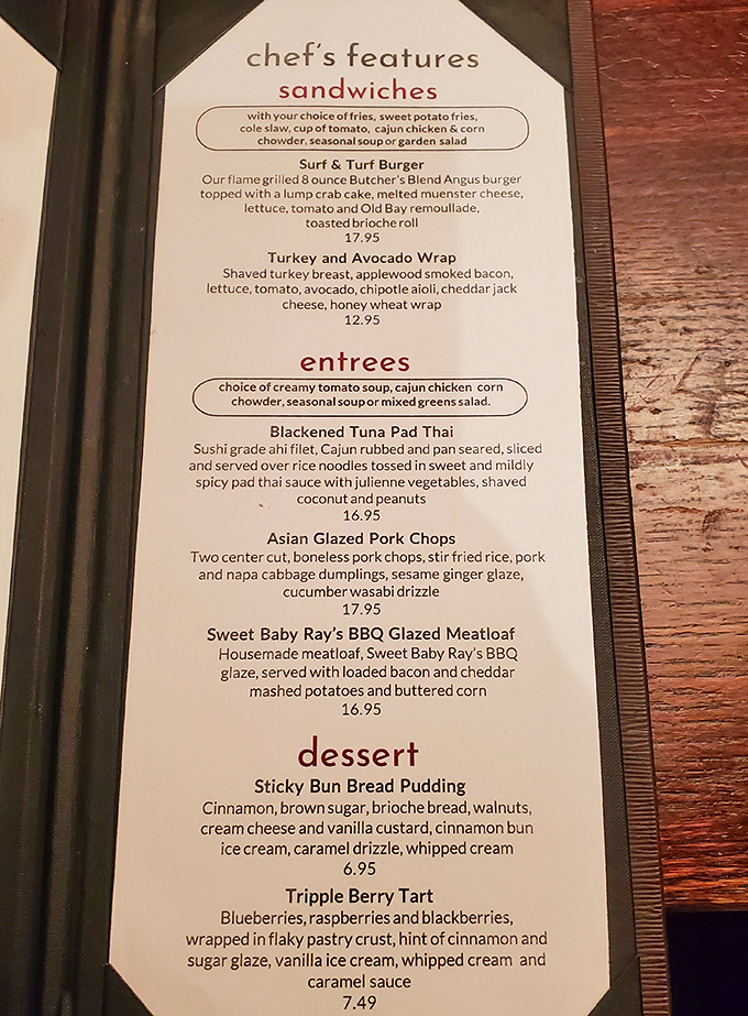 This isn't your grandparents' diner menu. The Metropolitan elevates classics with gourmet twists like Blackened Tuna Pad Thai and that legendary Surf & Turf Burger.