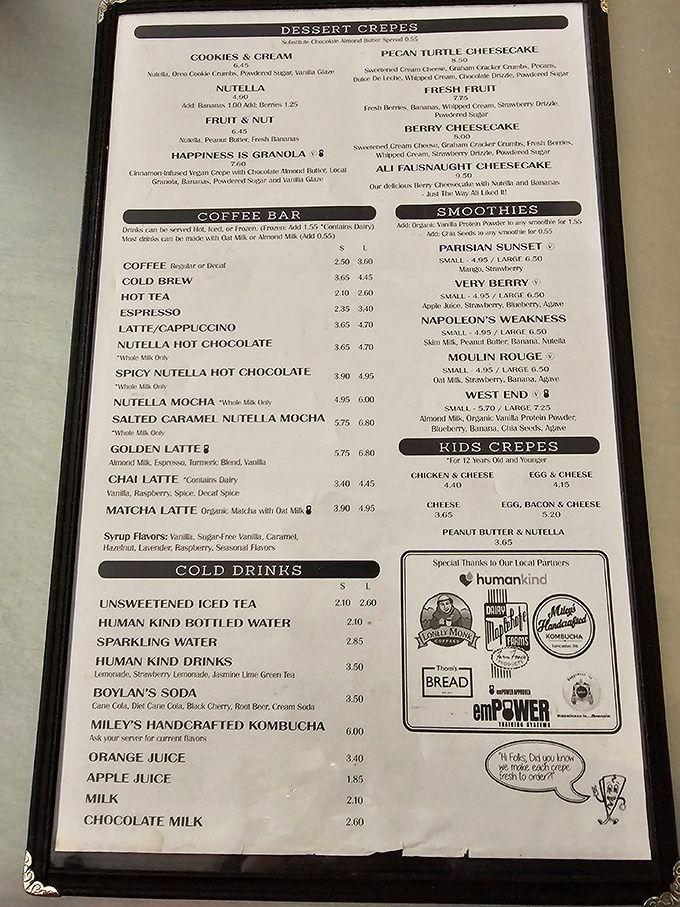 This menu isn't just a list of food &ndash; it's a roadmap to happiness with "Signature Angus Brisket" as your final destination.