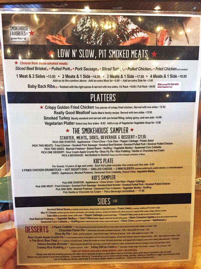 The menu reads like barbecue poetry &ndash; "Low N' Slow, Pit Smoked Meats" isn't just a description, it's a solemn promise.