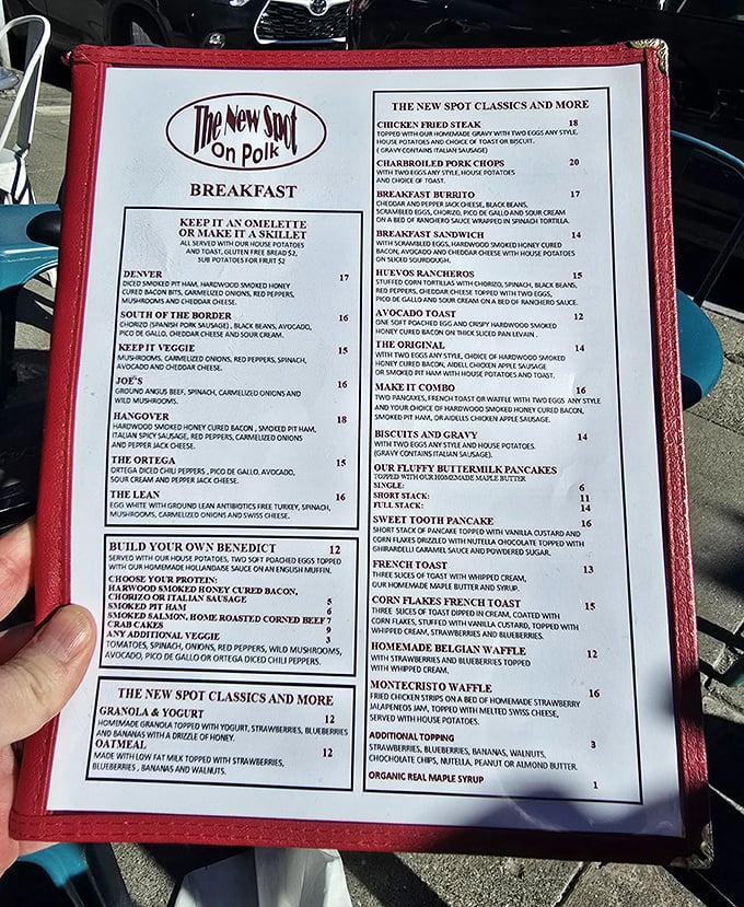 This isn't your typical diner menu &ndash; it's a breakfast bible filled with creative twists on beloved classics.