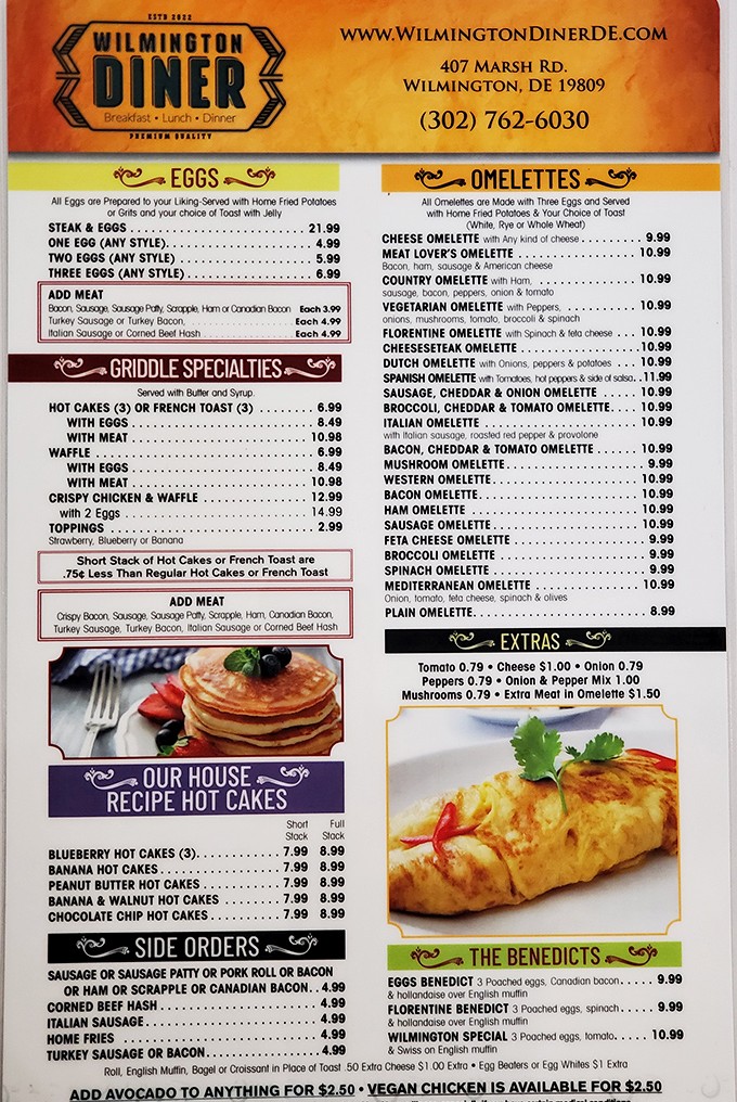 This menu isn't just a list of food&mdash;it's a roadmap to happiness. The breakfast section alone could solve most of life's problems.