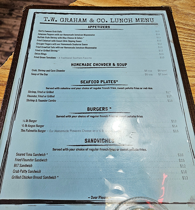 This menu isn't just a list of dishes&mdash;it's a love letter to the waters of South Carolina. Gert's Famous Crab Rolls alone are worth the drive.