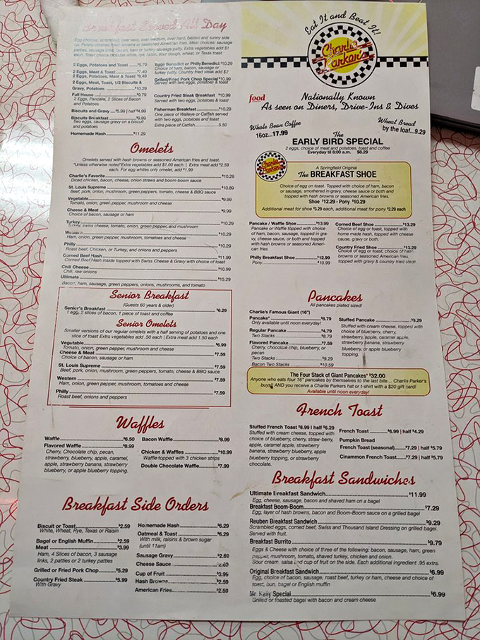 This menu isn't just a list of food&mdash;it's a roadmap to happiness. Study it like you're planning a delicious expedition across flavor country.