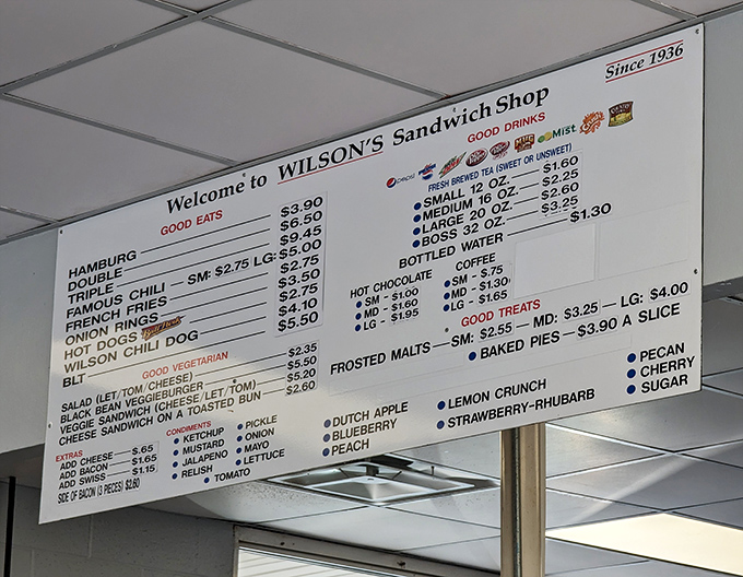 The menu board at Wilson's is like a greatest hits album&mdash;no experimental tracks, just classics that never miss.