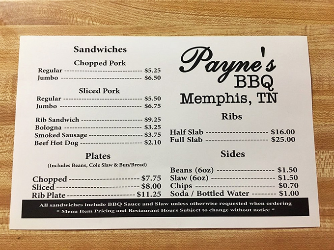 A menu so straightforward it's practically poetry&mdash;no fancy descriptions needed when your reputation speaks volumes louder than adjectives ever could.