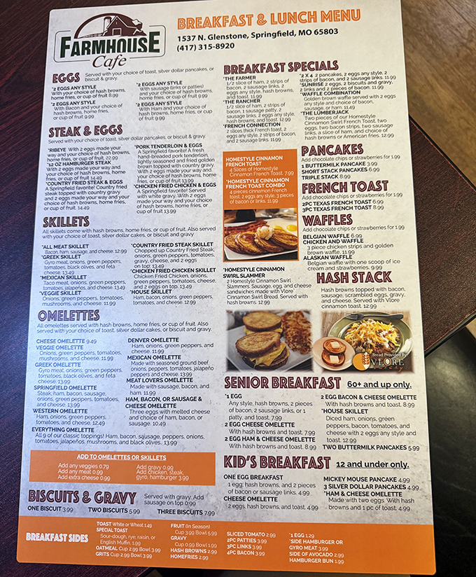A menu that doesn't mess around&mdash;breakfast all day and enough options to make decision-making the hardest part of your meal. The real American dream on laminated paper.