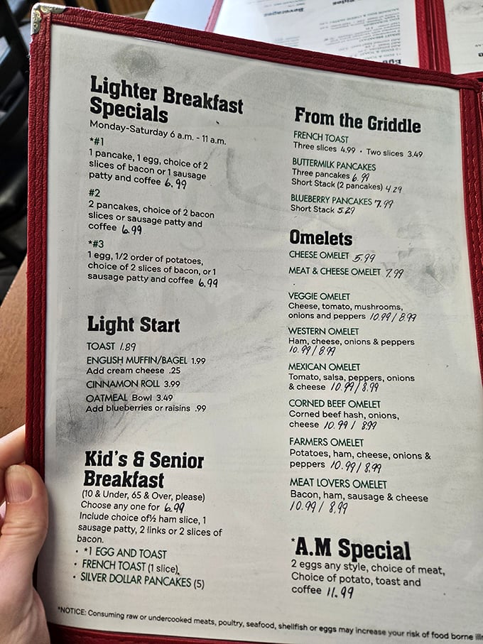 A menu that doesn't need fancy fonts or pretentious descriptions—just honest food at prices that won't make your wallet weep.