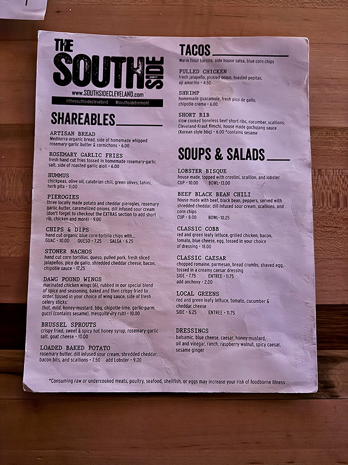 This menu reads like a love letter to comfort food, with each dish crafted to make your taste buds sing.