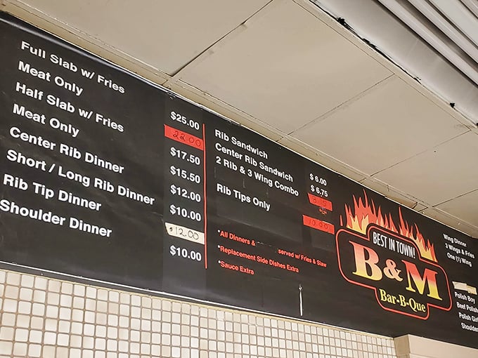 A menu board that cuts right to the chase&mdash;no fancy descriptions needed when the food speaks this eloquently for itself.