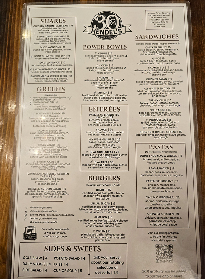 A menu that reads like a love letter to comfort food with a gourmet twist. Decision paralysis has never been so delicious.