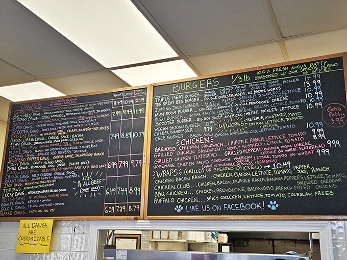 That chalkboard menu is like a roadmap to happiness&mdash;sprawling, hand-written, and promising more delicious options than you have stomach space.