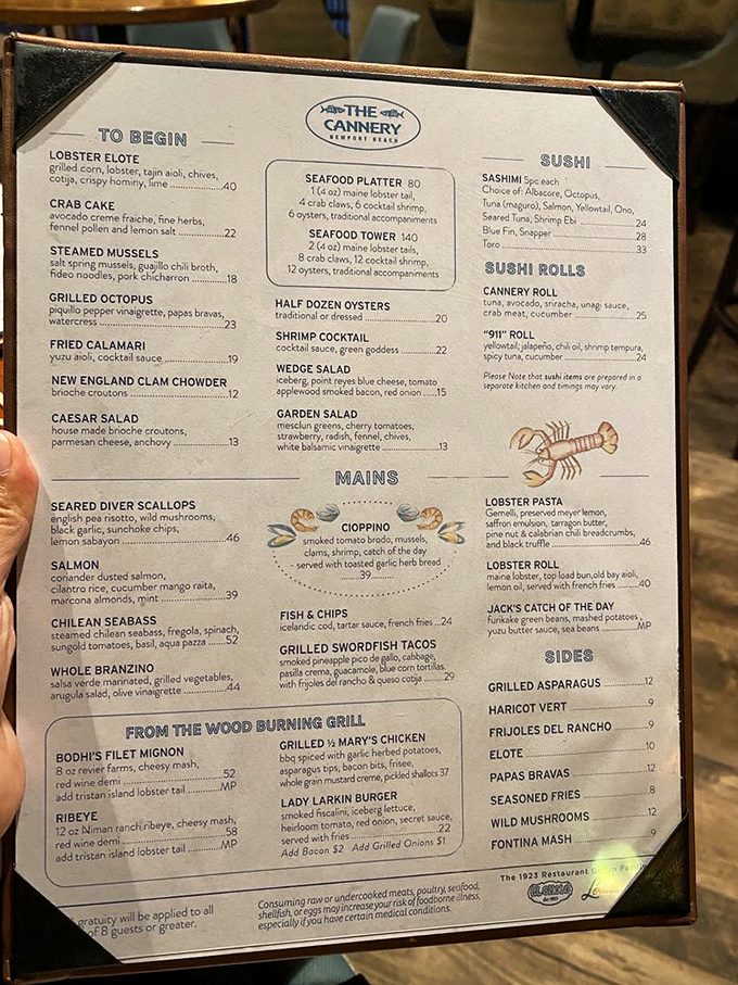 A menu that reads like a love letter to the ocean - where decisions aren't just difficult, they're deliciously impossible.