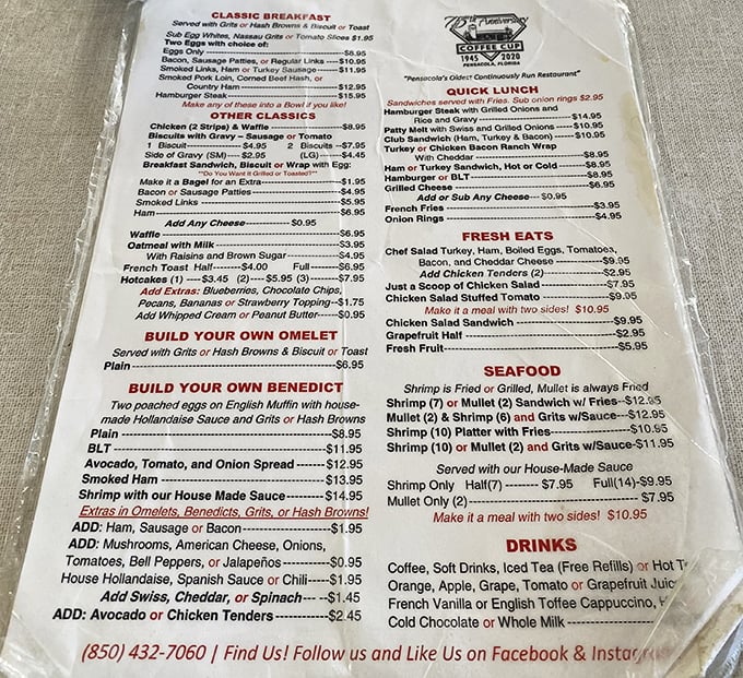 This isn't a menu &ndash; it's a time machine. When "Build Your Own Benedict" costs less than your streaming subscriptions, you know you've found breakfast nirvana.