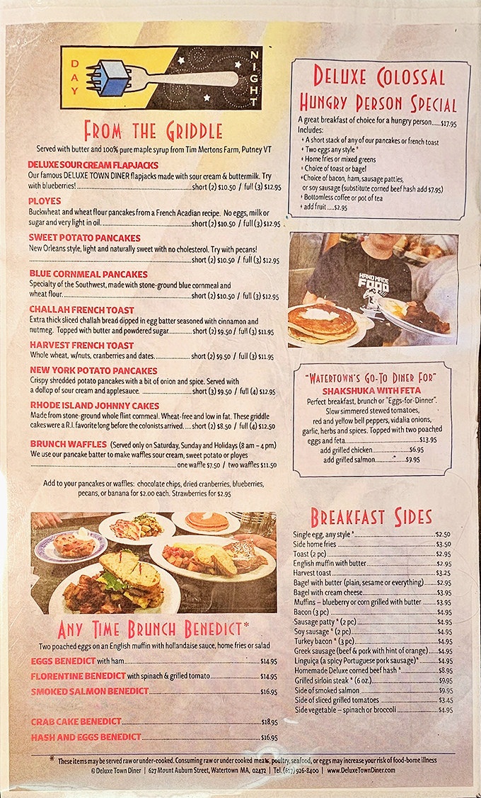 This menu isn't just a list of food&mdash;it's a roadmap to happiness. The "Deluxe Colossal Hungry Person Special" isn't just a meal, it's a commitment.