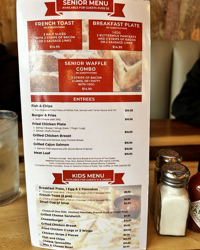 The menu doesn't mince words&mdash;straightforward comfort classics for seniors, kids, and everyone in between. No pretension, just good eating.