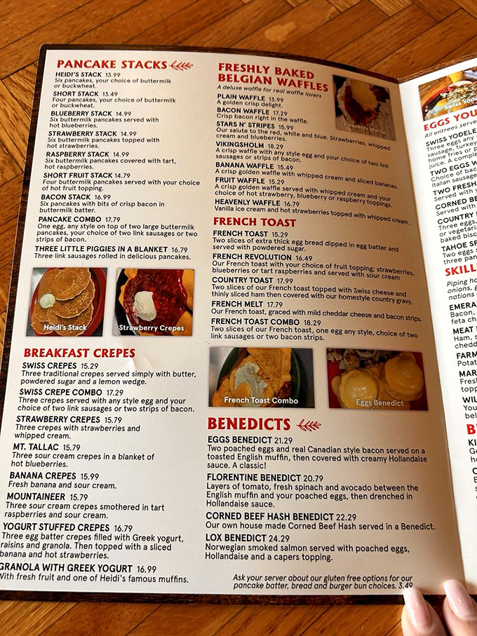 The menu at Heidi's reads like breakfast poetry&mdash;each description more tempting than the last, making decision paralysis a delicious dilemma.