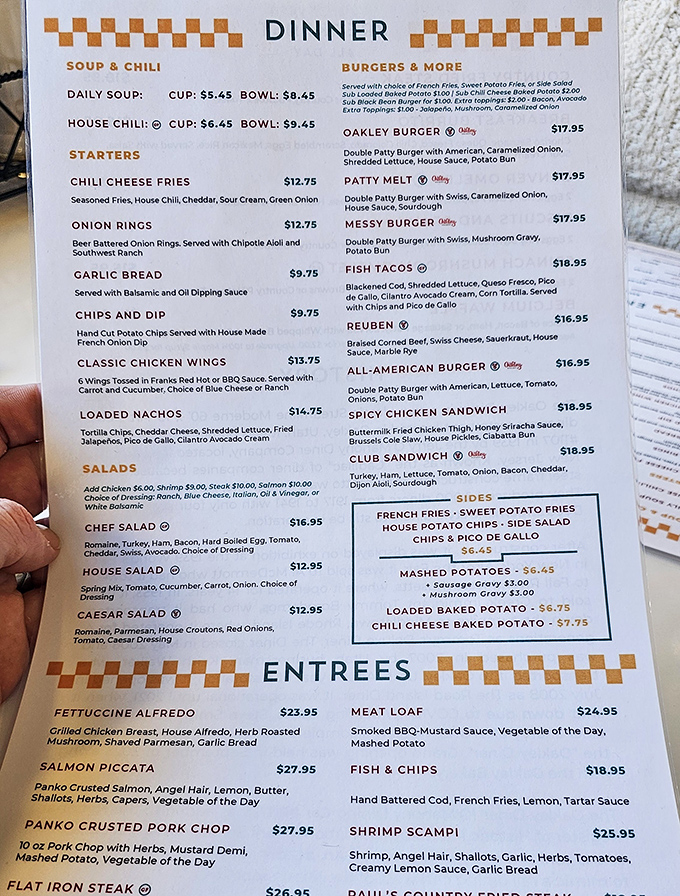 The menu reads like a love letter to American comfort food classics. Decisions, decisions&mdash;though that Reuben is calling my name louder than the others.
