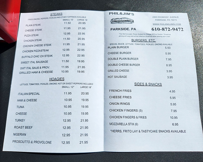 A menu of possibilities that reads like poetry to the hungry. No fancy descriptions needed when the food speaks this eloquently for itself.